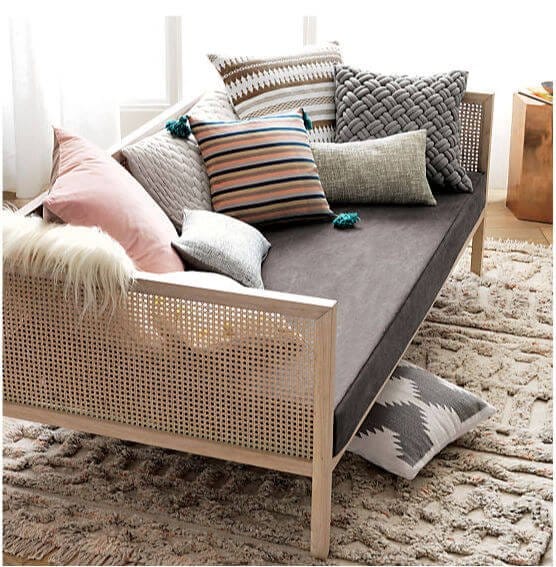 Teak Rattan Daybed Couch Boho Teak Rattan Daybed Malaysia